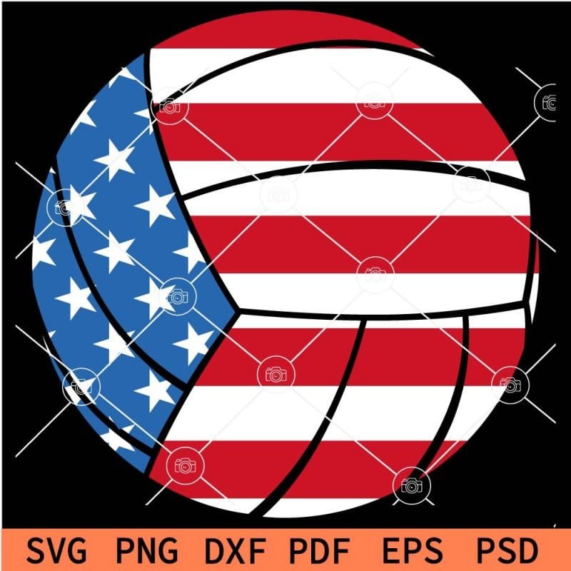 Patriotic Volleyball SVG, Independence Day Volleyball SVG, America Born ...