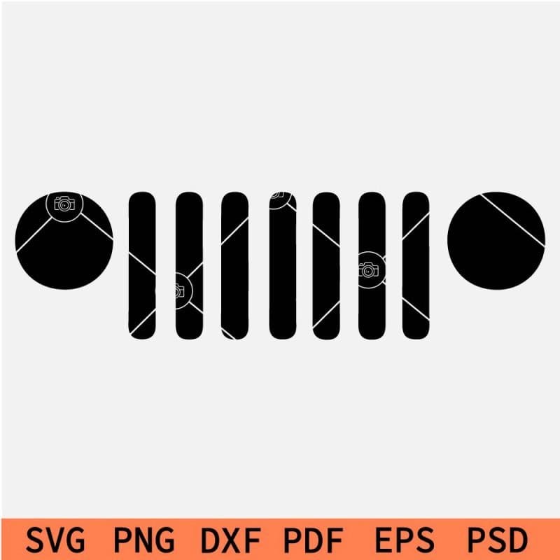 Jeep Grill SVG, Jeep Car Grill SVG