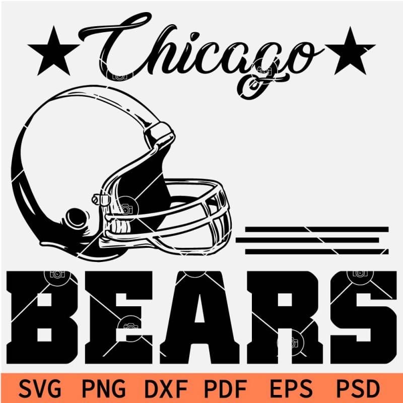 Chicago Bears Helmet SVG, Chicago Bears Football SVG