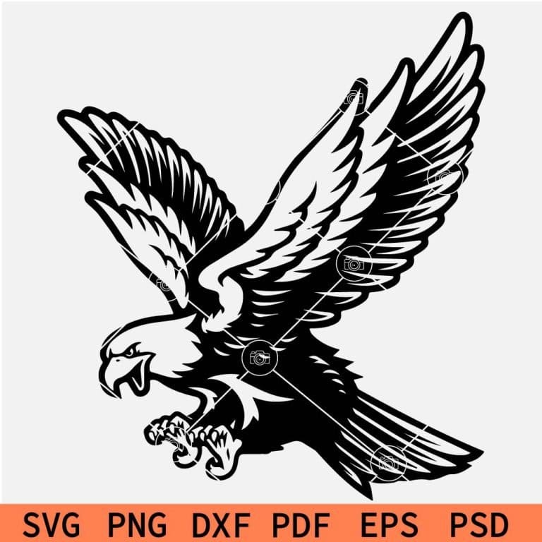 Peeking eagle SVG, Eagle Silhouette SVG, American Bird Peeking SVG