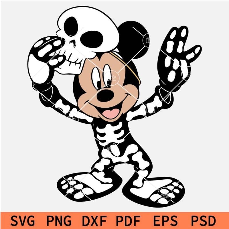 Mickey Mouse Carrying Skull SVG, Disney Halloween SVG, Mickey Mouse ...