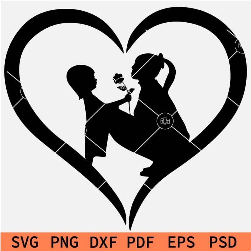 Mom and Baby Inside Heart Symbol SVG, Mother Love SVG, Mothers day Gift SVG