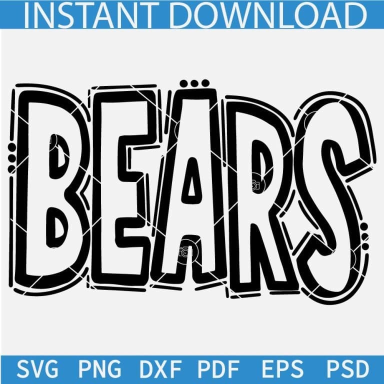 Bears baseball Ball SVG, Layered Bears Baseball SVG, The Bears Sports SVG
