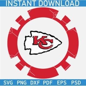 KC Team Logo Outline SVG, Kansas City Chiefs Team Logo SVG, Team Chiefs ...