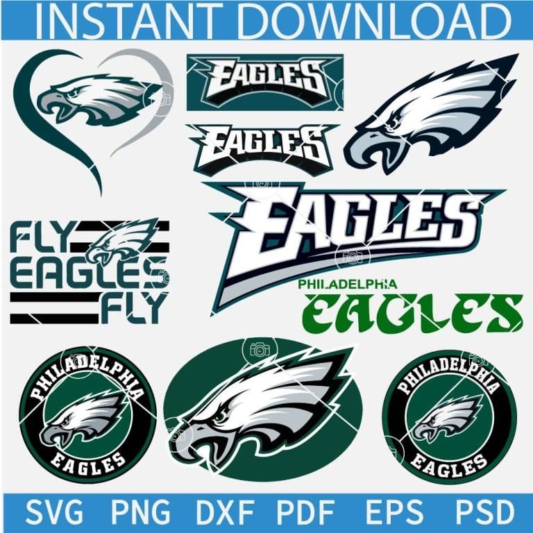 Philadelphia Eagles Logo Bundle SVG, The Eagles Bundle SVG ...