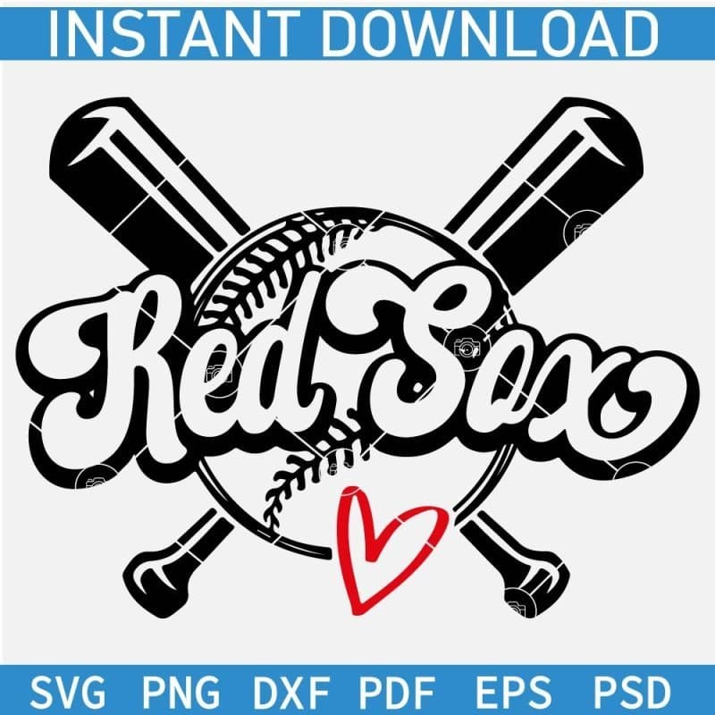 Red Sox Wavy Layered SVG, Grunge Red Sox SVG