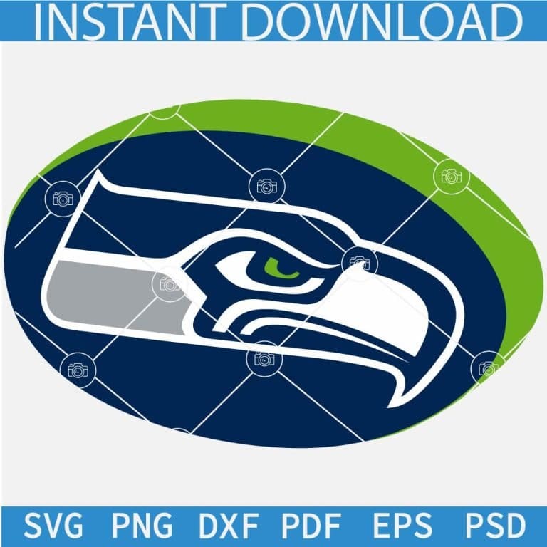Seahawks Circle Logo SVG, Seahawks Football Team Circle Logo SVG