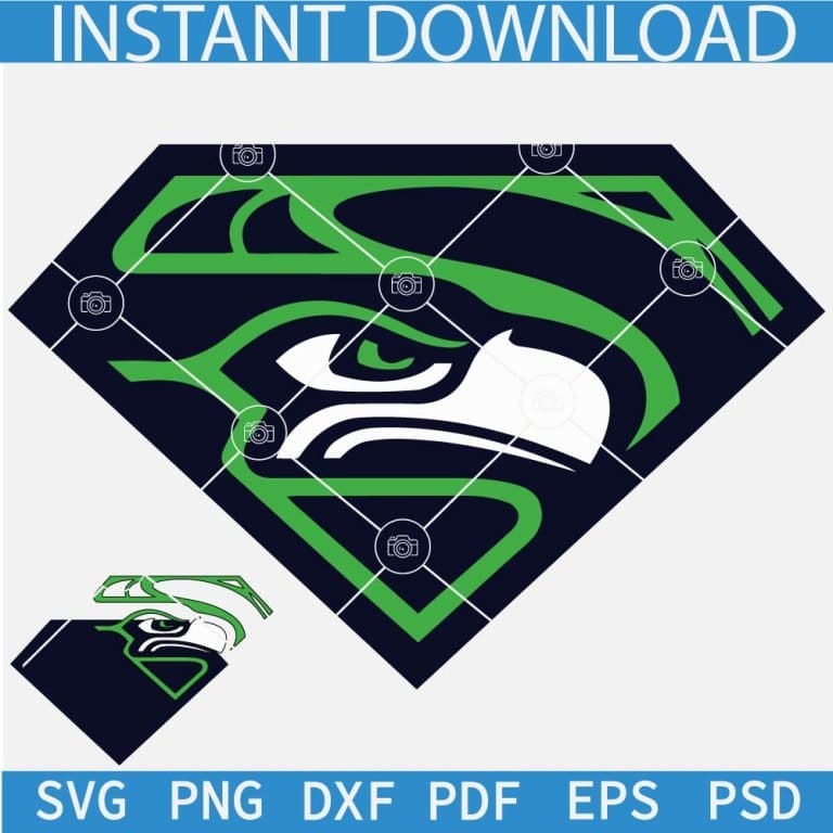 Seattle Seahawks Name Logo SVG, Seahawks Football Team Logo SVG