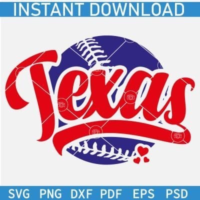 Texas Baseball Ball svg, Texas Baseball Sports SVG, Texas Baseball ...