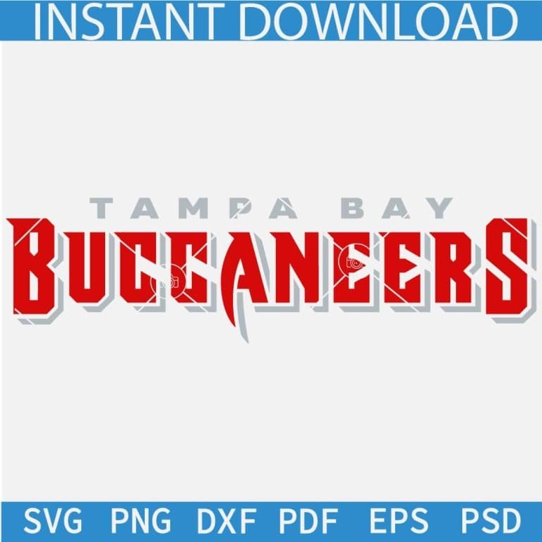 Tampa Bay Buccaneers Logo Name SVG, Tampa Bay Buccaneers Phrase SVG