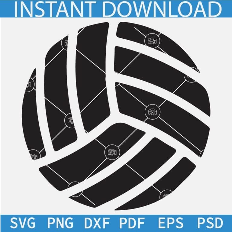 Volleyball Ball Outline SVG, Volleyball Silhouette, Volleyball Ball SVG
