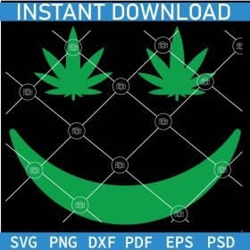 Addicted Weed Split Monogram SVG, Addicted Leaf SVG