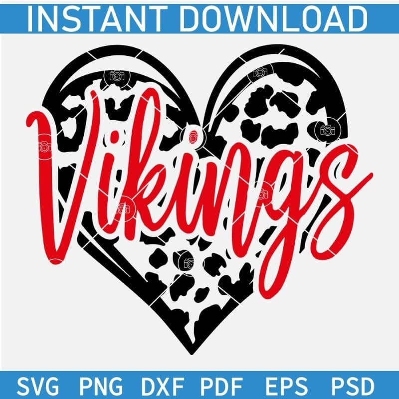 Bulldogs Leopard Prints Heart Symbol SVG, Bulldogs Sports Team svg ...