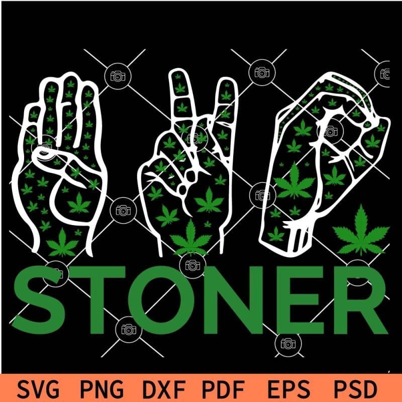 Peace Love High SVG, Weed Lover SVG, Marijuana Humor SVG