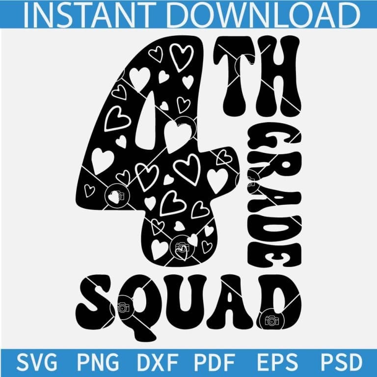 Back to School Squad SVG, 5th Grade Squad Bundle SVG, Teacher Bundle SVG