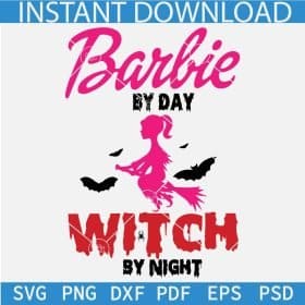 Barbie Riding Broom Bats and Spider SVG, Barbie Halloween Riding Broom ...