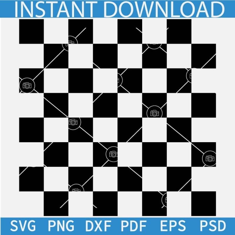 Checkered Pattern SVG, Checker Board SVG