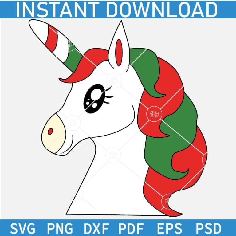 Christmas Unicorn reindeer horns SVG, Reindeer Horns Unicorn SVG ...