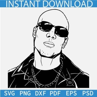 DMX Rapper SVG, DMX with Sunglasses SVG, RIP DMX SVG