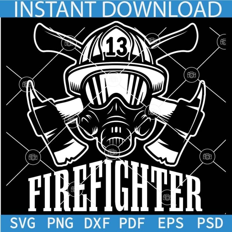 Distressed Firefighter Flag SVG, Flag with Red Pulaski SVG, Patriotic ...