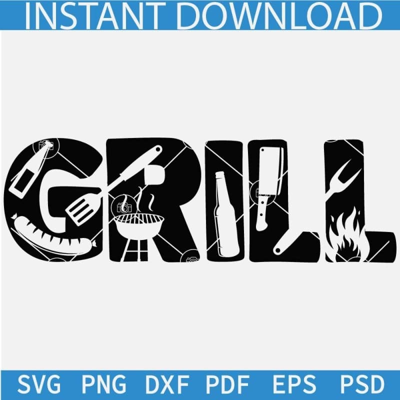 The Grill Father SVG, Chef Tools SVG, The grill Father Spatula SVG