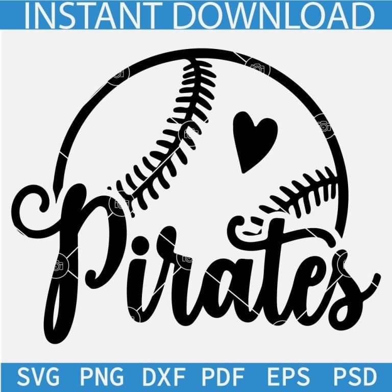 Pirates Logo Biting Knife SVG, Pirates Football SVG, Pirates Skull Logo ...