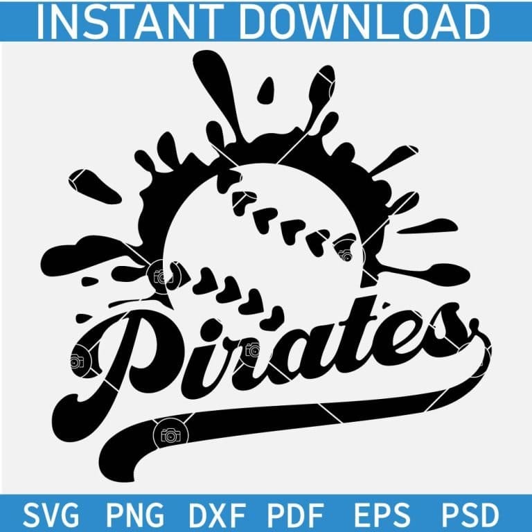 Pirates Logo Biting Knife SVG, Pirates Football SVG, Pirates Skull Logo ...