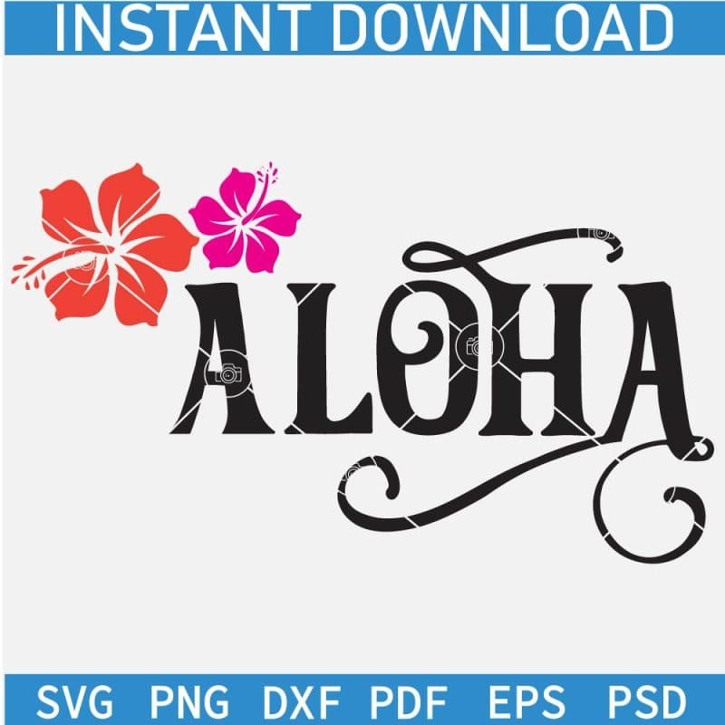 Aloha Flowers SVG, Aloha Flowers SVG, Floral Aloha SVG