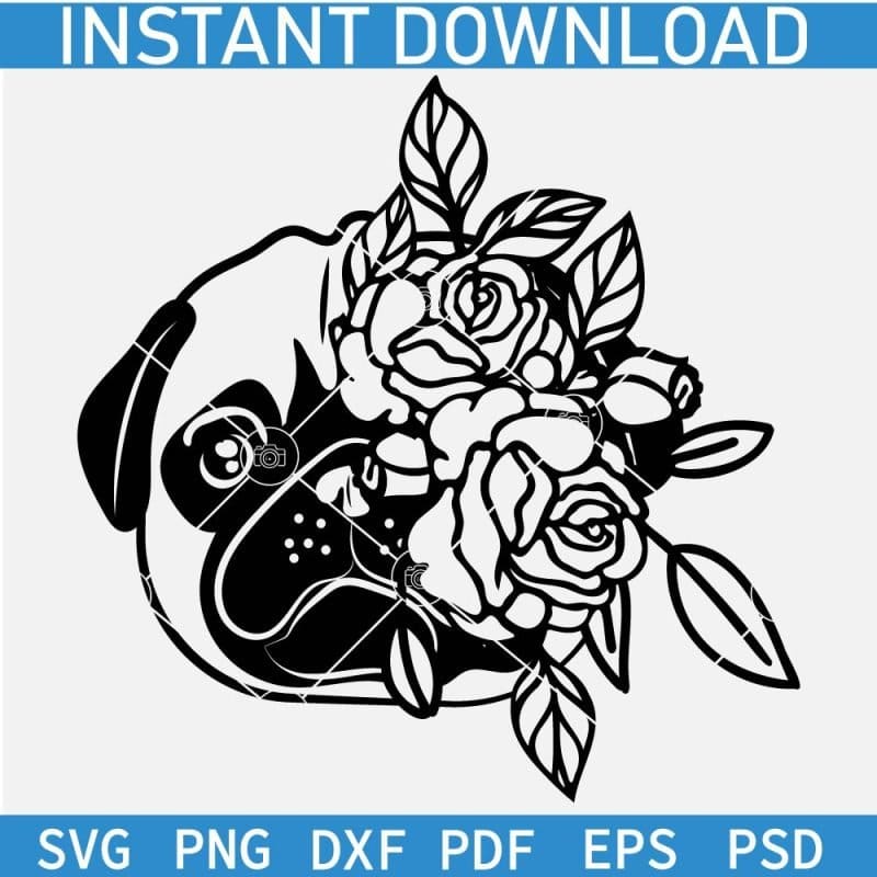 Floral Walking Giraffe SVG, Giraffe Flowers SVG, Giraffe Silhouette ...