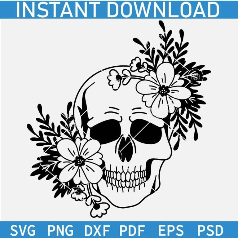 Mystical Skull with Moon SVG, Celestial Kull Moon and Stars SVG ...