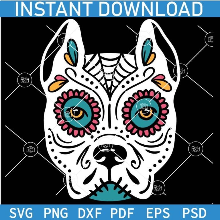 Skull With Color Rose Floral Crown SVG, Colored Rose Flower Skull ...