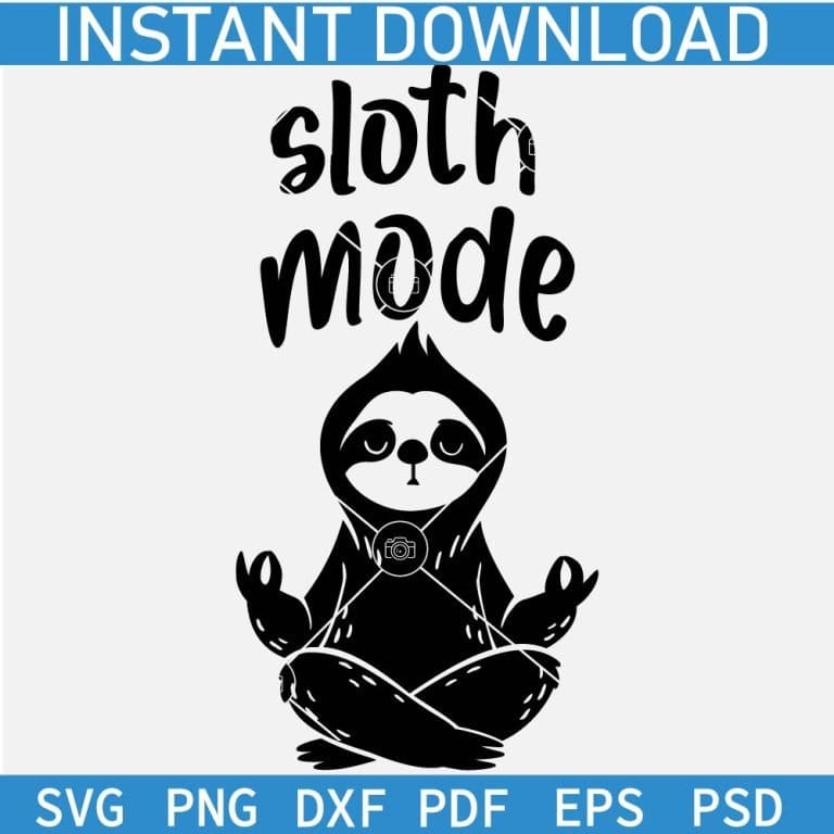 Mermaid Sloth Silhouette SVG, Sloth Mermaid Vector SVG, Sloth Mermaid ...
