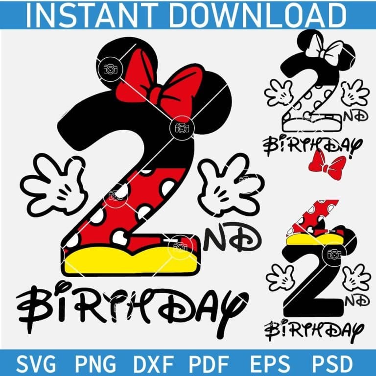 6th Birthday Minnie Ears Number SVG, Sixth Minnie Number Birthday SVG ...