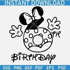 6th Birthday Minnie Ears Number SVG, Sixth Minnie Number Birthday SVG ...