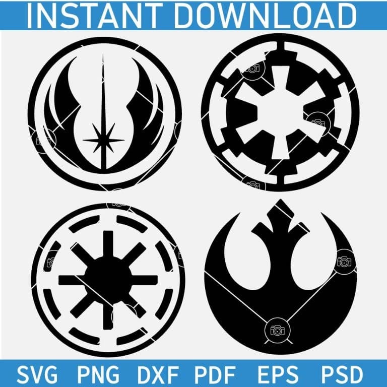 Star Wars Symbol Logo Bundle SVG, Rebel Alliance Symbol SVG, Star Wars ...