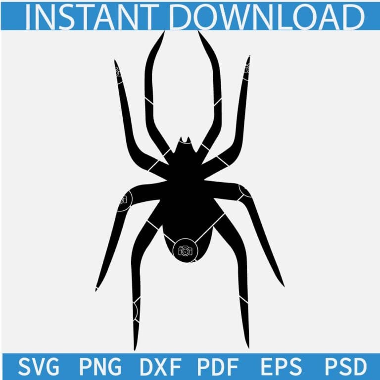 Black Spider Bundle SVG, Halloween Spider Bundle SVG, Spider silhouette ...