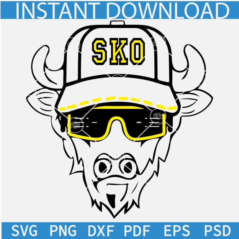 Buffalo Colorado Mascot SVG, SKO Buffalo with Cap SVG, Colorado ...