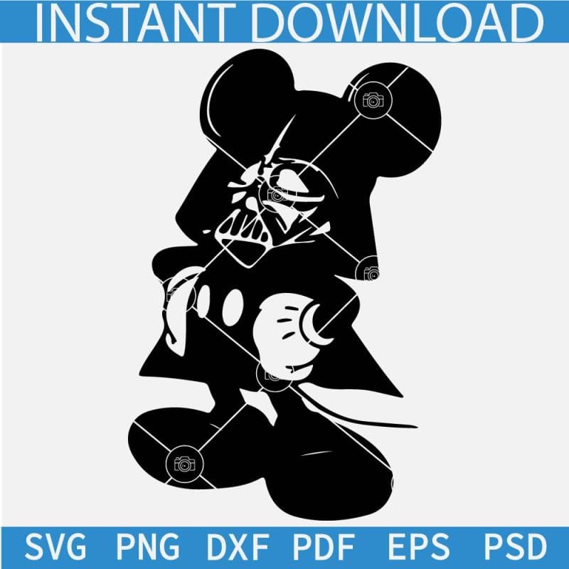 Disney Star Wars SVG, Darth Vader In Mickey Mouse Ears SVG, Mickey ...