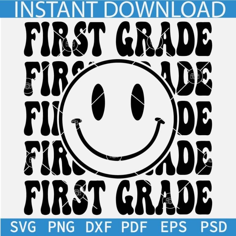 Happy Face Peace Out First Grade SVG, Peace Out 1st Grade Smiley Pencil SVG