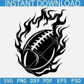 Football ball flames Svg, Football ball motion flames Vector svg ...