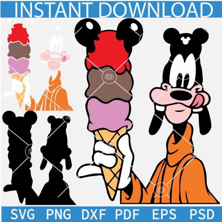 Goofy Snack Layered SVG, Disneyland Snacks SVG, Goofy Dog Snack Layered SVG