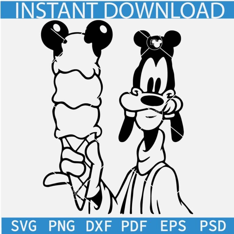 Goofy snack outline SVG, Disneyland Goofy Snack SVG, Goofy with Ice ...