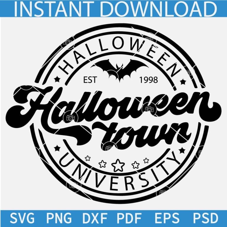 Halloween Est 1998 Bat SVG, Halloween town University SVG, Halloween ...