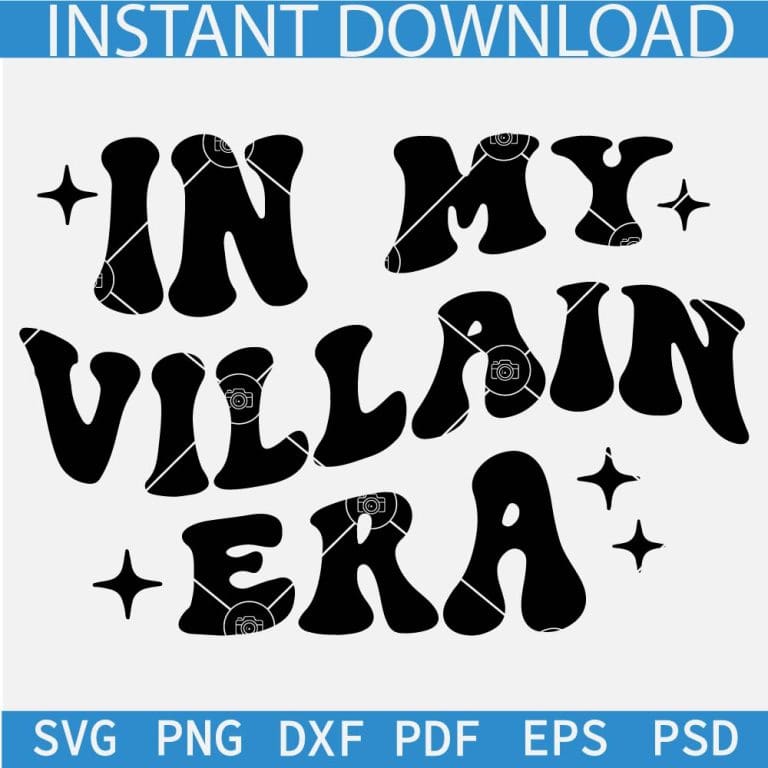 In My Villain Era Retro Wavy Text SVG, Groovy Halloween Villain SVG