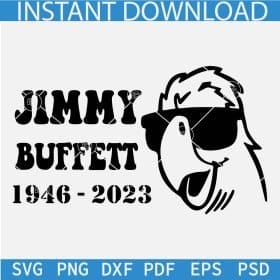 Jimmy Buffett 1946 – 2023 Retro SVG, Jimmy Buffett Bird Sunglasses Icon ...