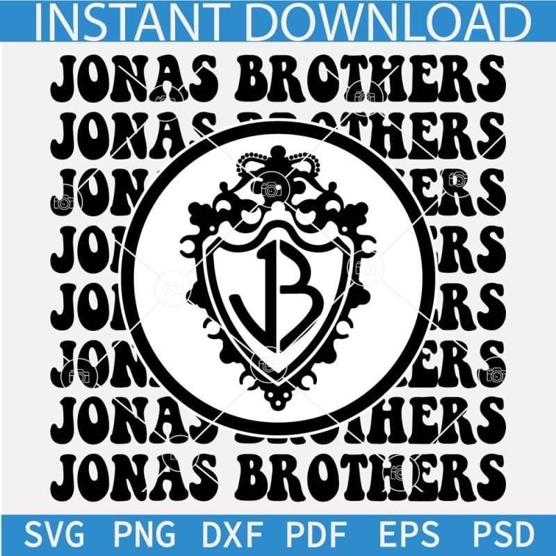 Jonas Brothers Retro Text with logo SVG, Jonas Brothers Retro Text ...