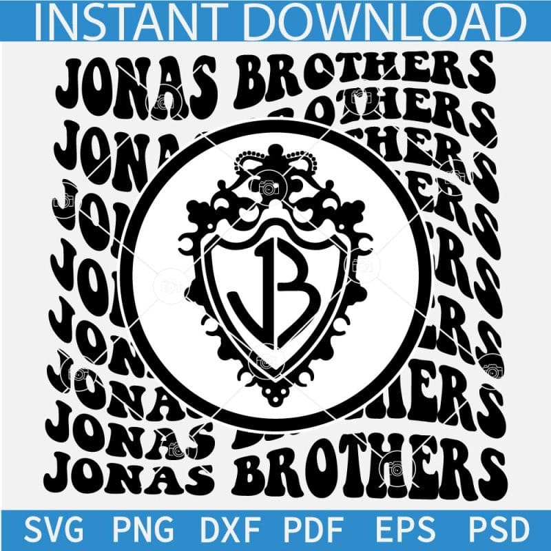 Jonas Brothers Retro Wavy with logo SVG