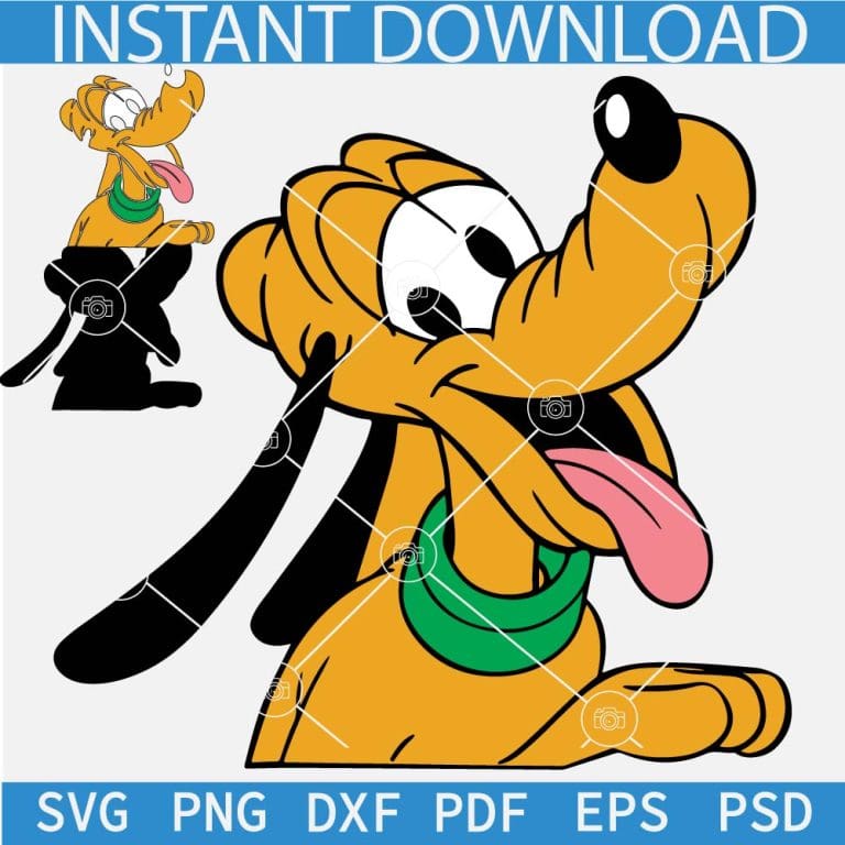 Peeking Dog Pluto SVG, Disney Walt Movie Character Dog SVG, Disney ...