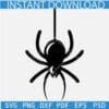 Spider Hanging facing down SVG, Spider silhouette SVG, Halloween Spider SVG
