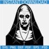 The Nun SVG, The Conjuring SVG, Halloween Nun SVG, The Nun Silhouette SVG